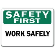 Think Safety First Sign - Walmart.com