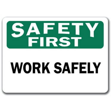 Think Safety First Sign - Walmart.com
