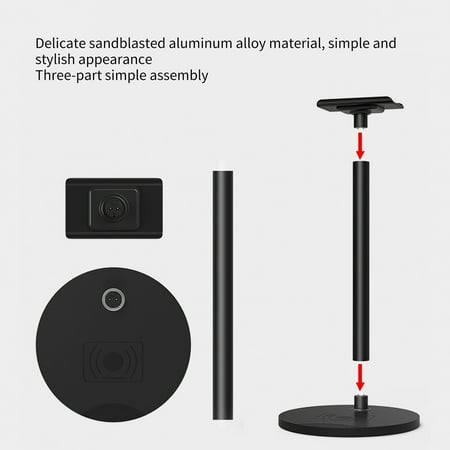 Desktop Headset Bracket Wireless Charging Function Black Metal Stable ...