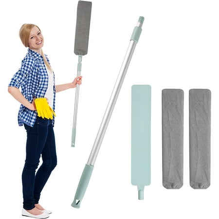 Bedside Duster Brush, Telescopic Microfiber Duster Extension, Foldable ...