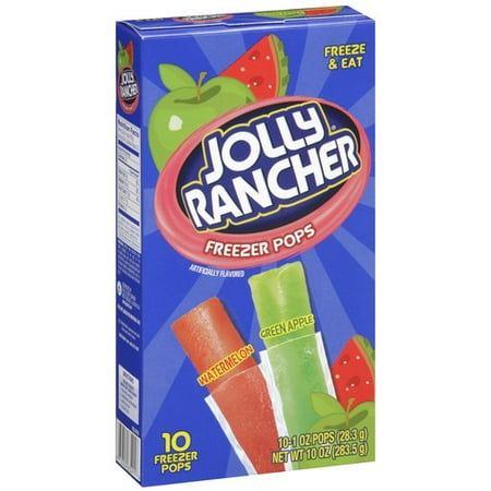 Jolly Rancher Watermelon & Green Apple Freezer Pops, 1 oz, 10 ct ...