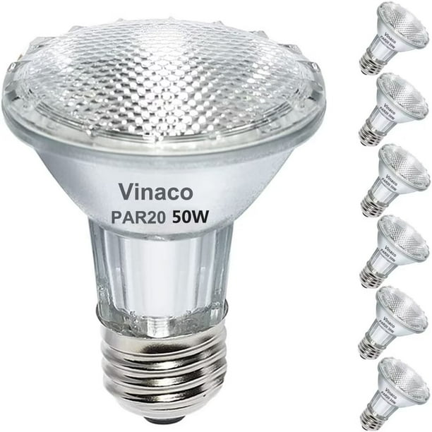 Vinaco 6PCS Par20 Halogen 50W 120V Dimmable, Long Lifespan E26 Par20 ... Vinaco 6PCS Par20 Halogen 50W 120V Dimmable, Long Lifespan E26 Par20 ...