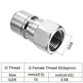 Uxcell G3/8 Female 0.75" OD Pipe Fitting Plug Adapter Hydraulic Quick ...