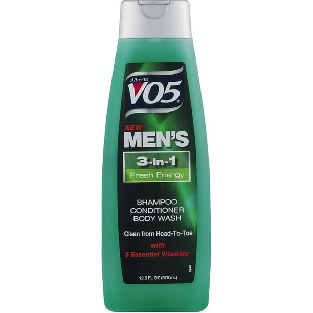 VO5 Alberto Men's 3-in-1 Shampoo Conditioner Body Wash, Fresh Energy 12 ...