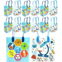 Drawstring Favor Bags for Kids Science Birthday Party (10 x 12 in, 12 ...