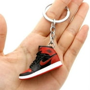 Nike Jordan Mini Shoe Keychain by DSK GLOBAL - Rubber Black & White ...