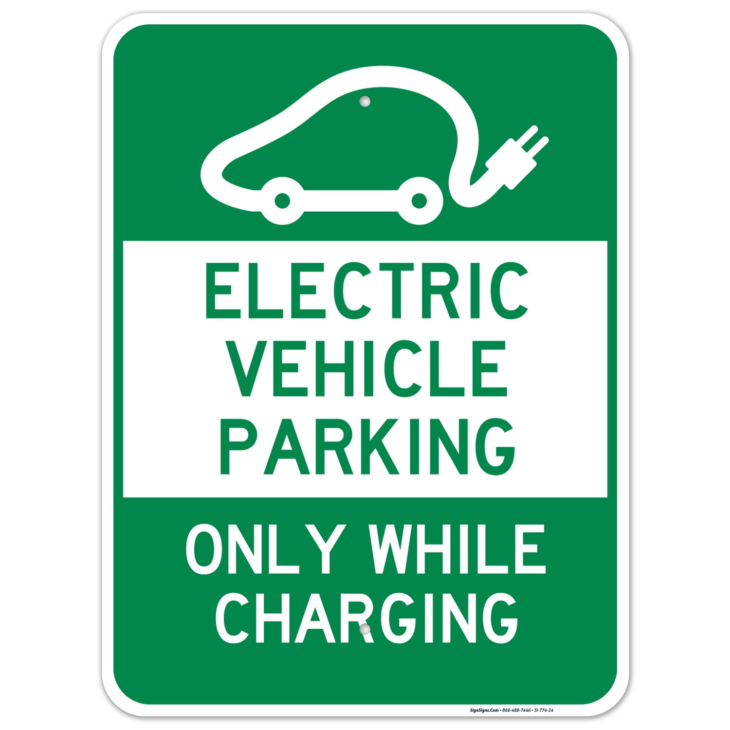 Electric Vehicle Parking Sign, - Walmart.com
