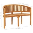 vidaXL Banana Bench Outdoor Patio Banana Bench with Armrest Solid Wood ...