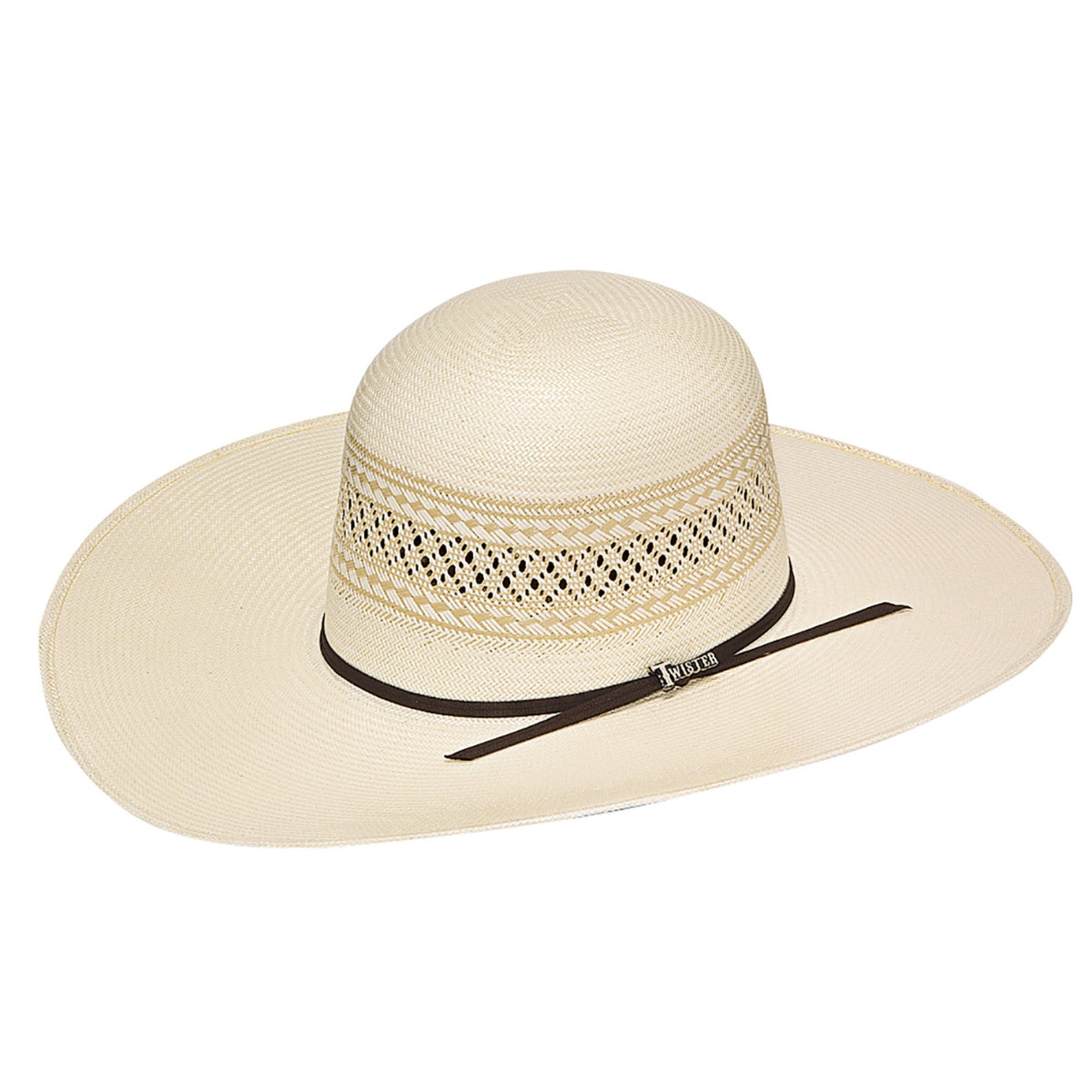 Twister Natural Straw 10X Shantung Open Hat 6.75 - Walmart.com