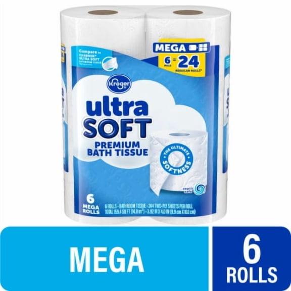 Great Value Soft & Strong Premium Toilet Paper, 30 Mega Rolls, 380 ...