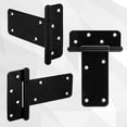 5 in T-Strap Shed Door Hinges 140 Lbs Capacity, 6 Pack Heavy Duty Gate ...