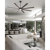 Hydra Indoor and Outdoor 8-Blade Smart Ceiling Fan 96in Bronze with ...