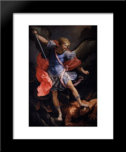 The Archangel Michael defeating Satan 20x24 Framed Art Print by Reni ...