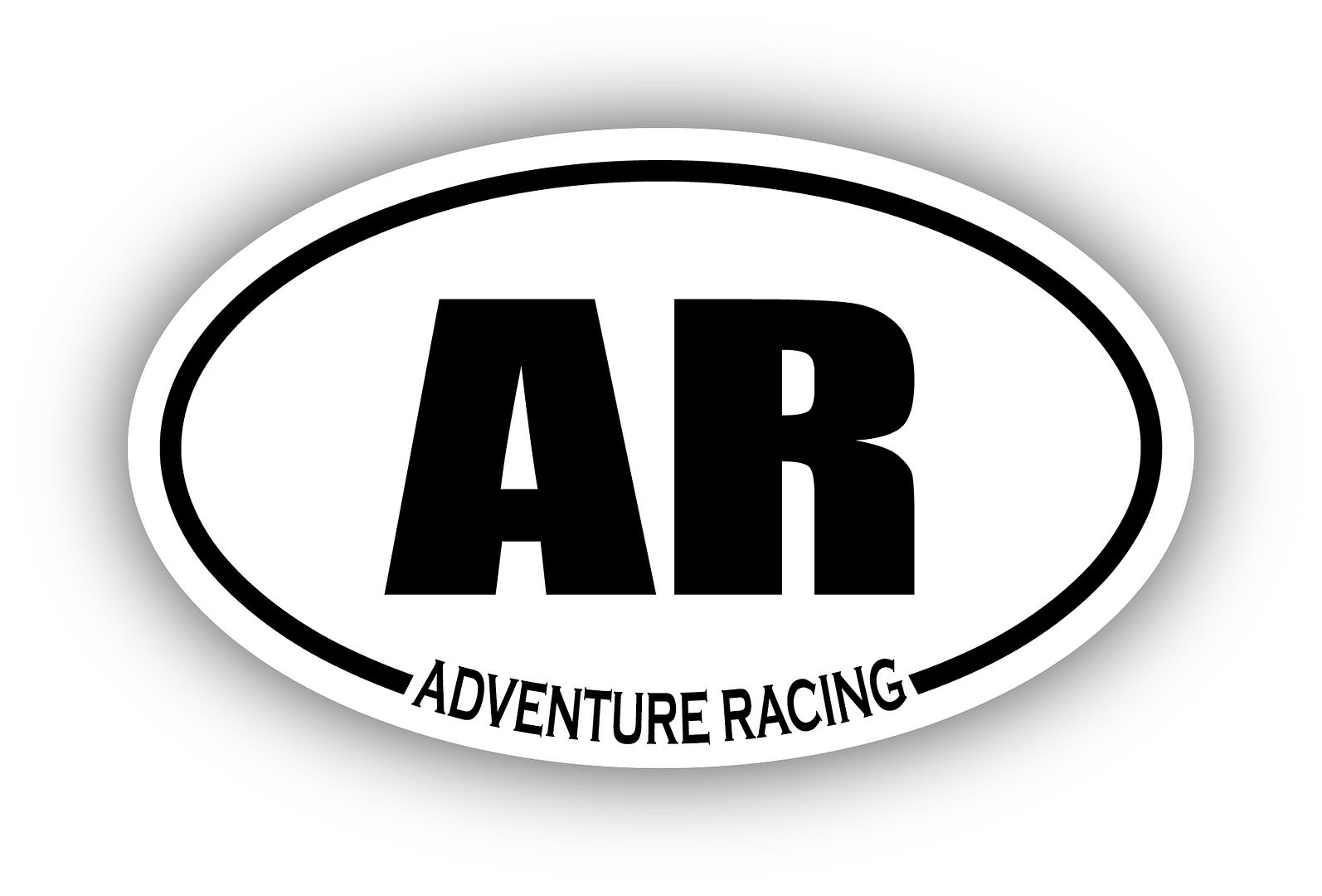 Adventure Racing AR Oval Bumper Sticker 3M Vinyl Decal 3 in x 5 in ...