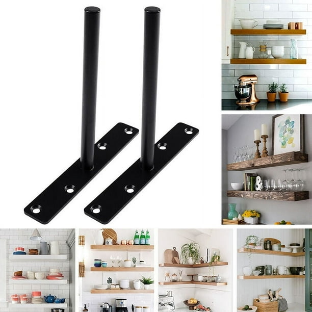 Invisible Floating Shelf Bracket, Metal Invisible Shelf Bracket, Hidden ...
