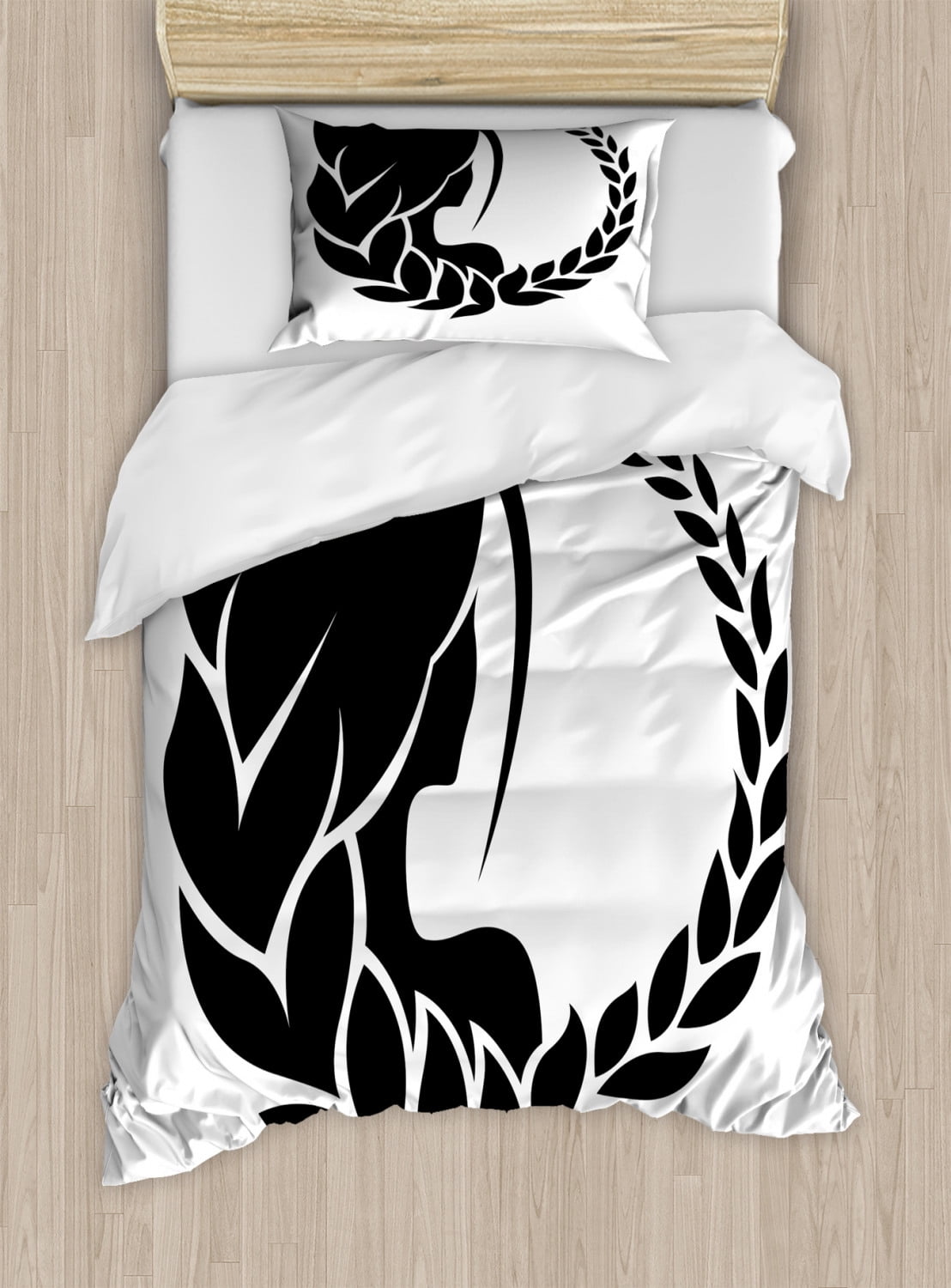 Zodiac Virgo Twin Size Duvet Cover Set Back Of The Head Of A Woman