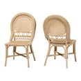 bali & pari Jelita Rattan BOHO Dining Chairs, Set of 2, Natural Brown ...
