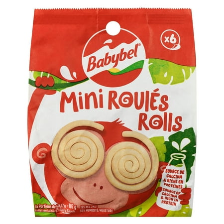 Babybel Mini Rolls Cheese Snacks 6P, 6 Portions, 102 g - Walmart.ca