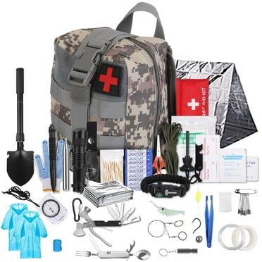 EVERLIT Survival First Aid Kit 250 Pieces Molle Pouch Survival Kit Outdoor Gear Emergency Kits ...