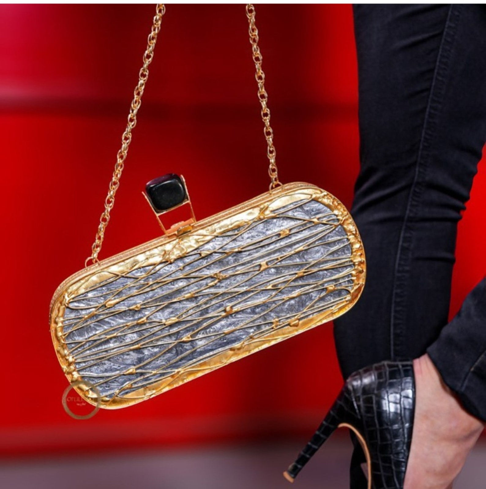 Different Craft India andcrafted brass wire hand carving Clutch bag ...