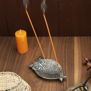 Ajuny Aluminum Round Incense Sticks Burner Holder with Ash Catcher ...