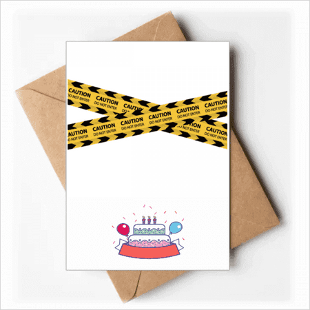 Logo Caution Line No Entry Happy Birthday Greeting Cards Envelopes ...