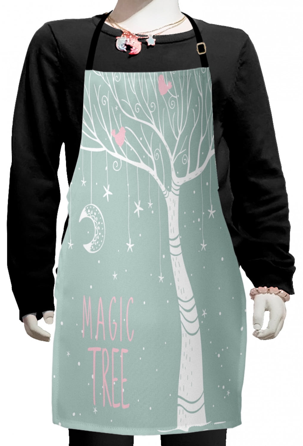 Magic Kids Apron, Magic Plant with Stars and Moon Hanging on Branches ...