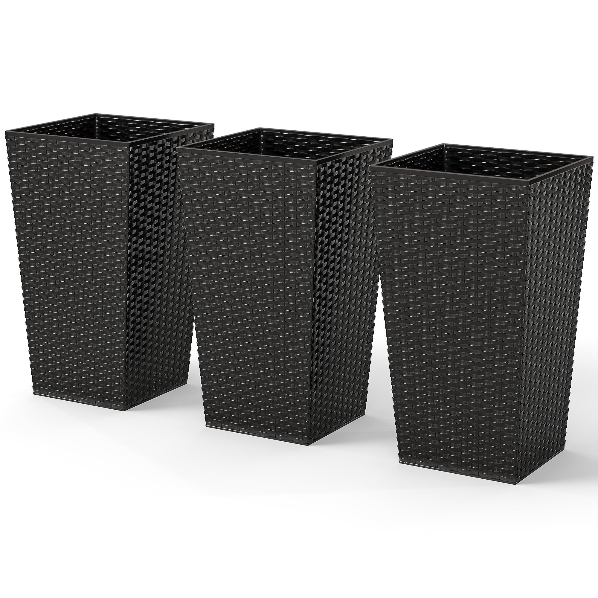 Click here for Outsunny Set Of 3 Tall Planters  Indoor And Outdoo... prices