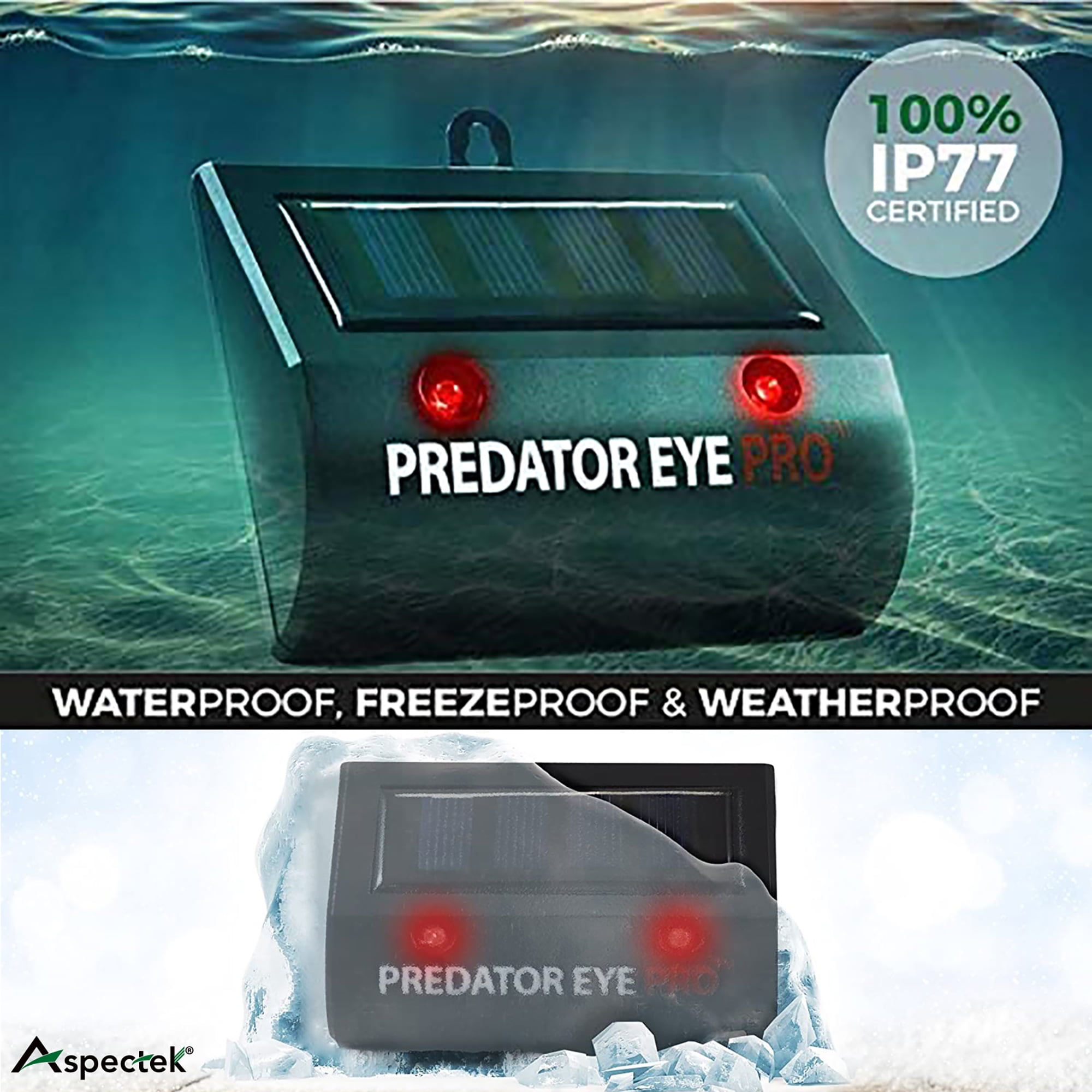 Buy Aspectek - 4600sq ft Coverage -Predator Eye PRO - Kick Stand Solar ...