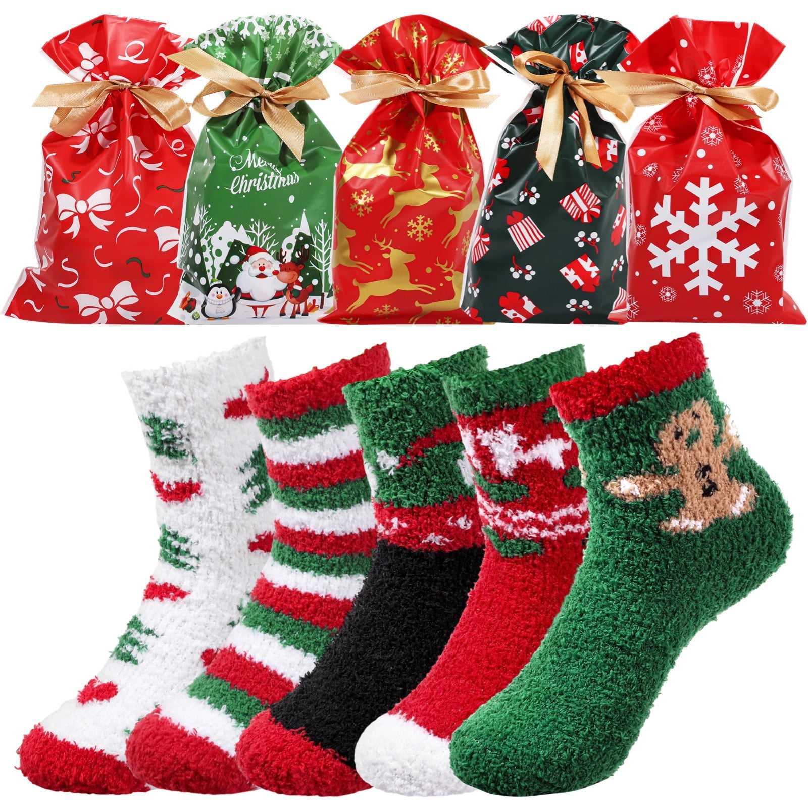 Click here for Bottlepic 5 Pairs Womens Christmas Socks  Christma... prices