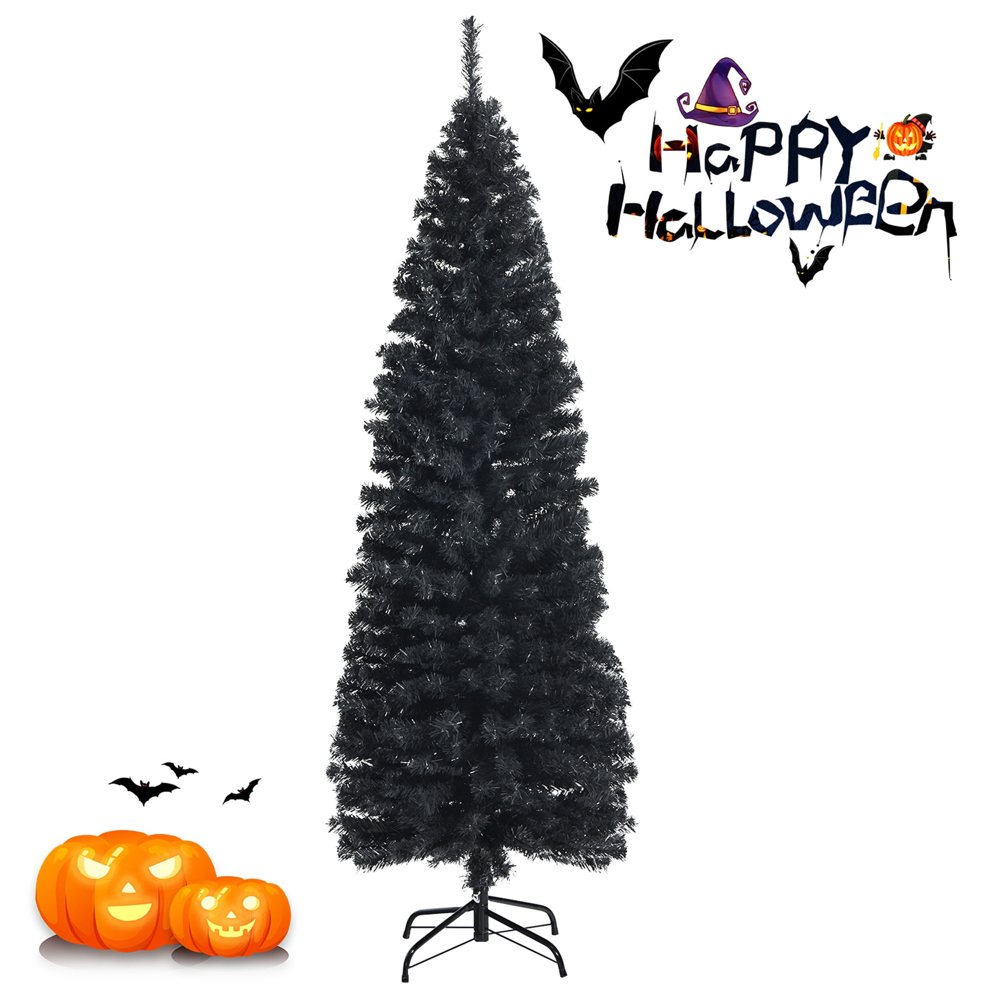 Click here for Gymax 6ft Unlit Black Halloween Pencil Tree Christ... prices