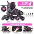 KAQINU Adjustable Inline Skates, Outdoor Inline Skates with Full ...