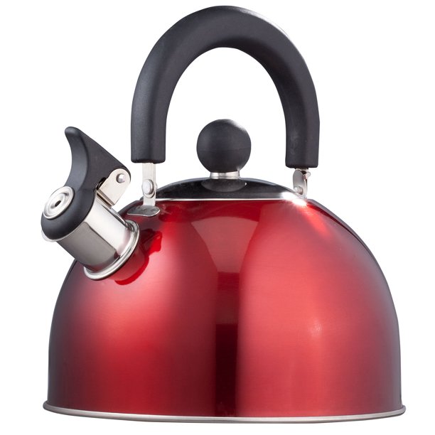 Red Whistling Tea Kettle by Home-Style Kitchen - Walmart.com