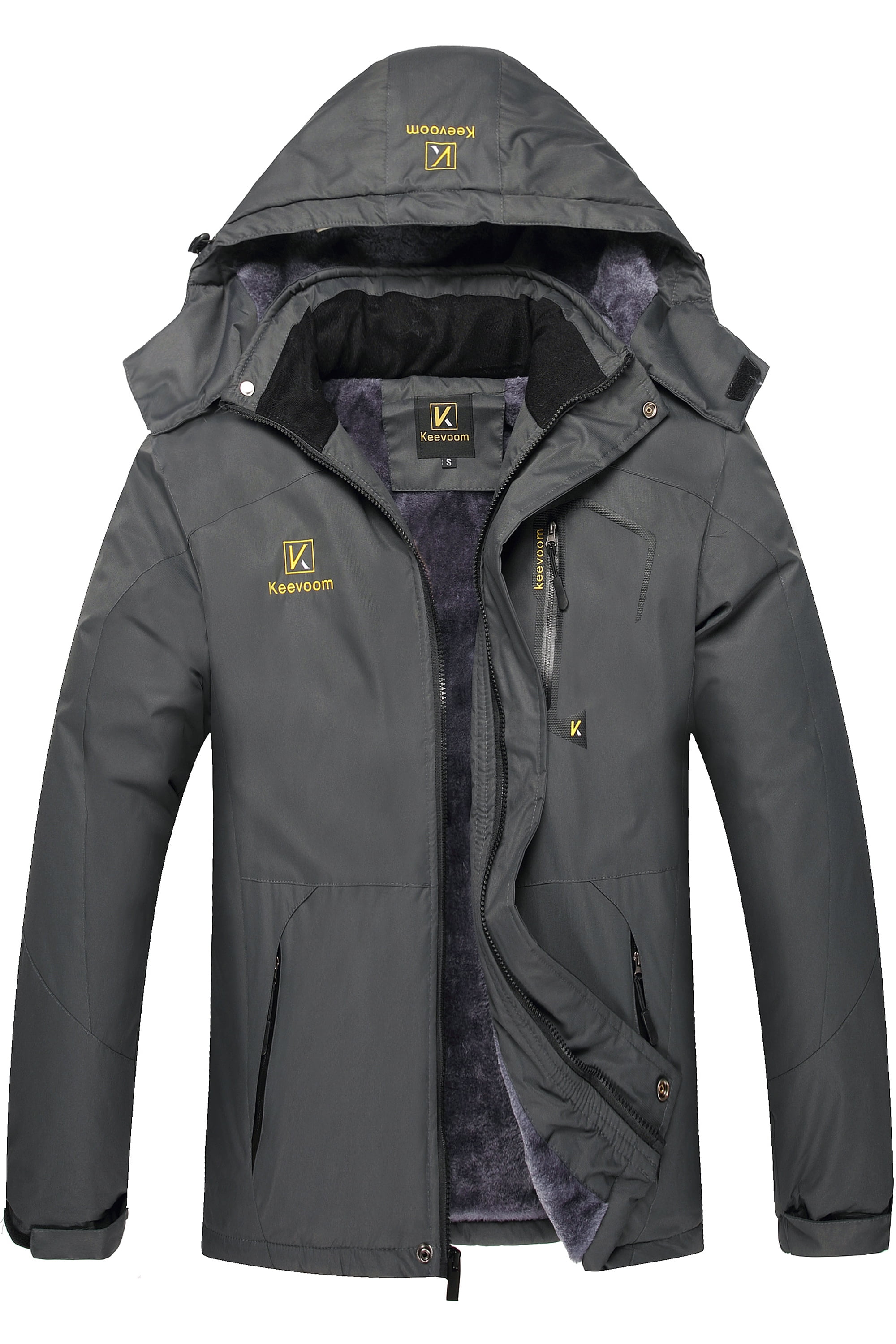 Keevoom Men Waterproof Ski Jacket Winter Snow Coat Windproof Mountain ...