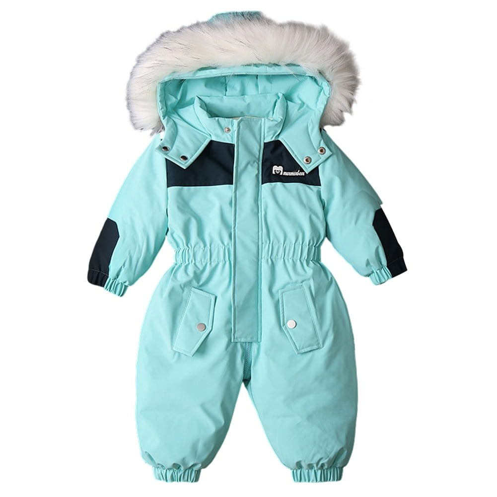 SILVERCELL 9M-3T Toddler Baby Girls Boys Winter One Piece Snowsuits Overalls Ski Suits ...