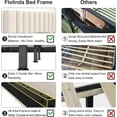 Flolinda Twin Bed Frames Upholstered Bed Frame with Vertical Channel ...