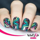 Whats Up Nails B002 Water Marble to Perfection Metal Stamping Plate for ...