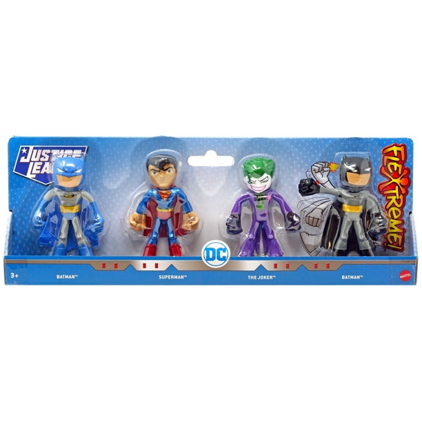 DC Flextreme Batman (Grey), Superman, The Joker & Batman Action Figure ...