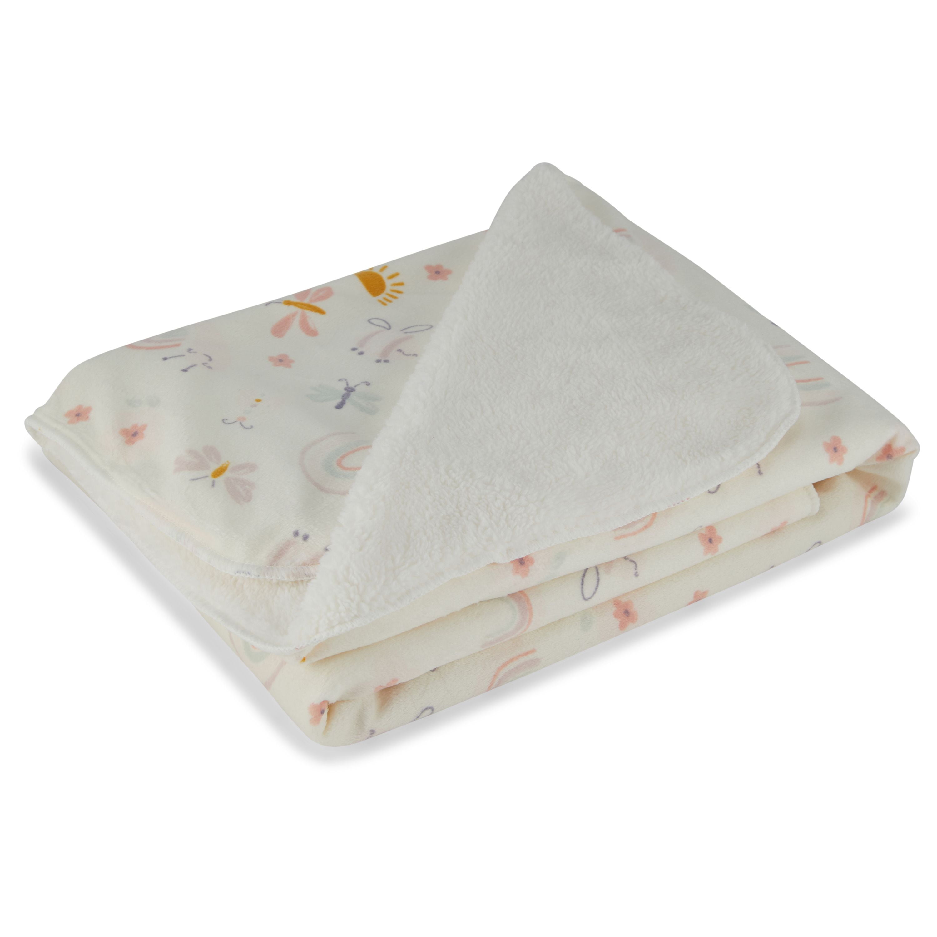 Cutie Pie Baby Pink Butterflies Security Blanket for Girl Ultra Soft ...