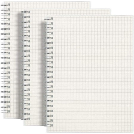 Graph Paper Notebook 3 Pack A5 Graph Grid Spiral Notebook with 480 ...