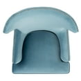 SAFAVIEH Couture Geode Modern Velvet Solid Wingback Chair, Light Blue ...