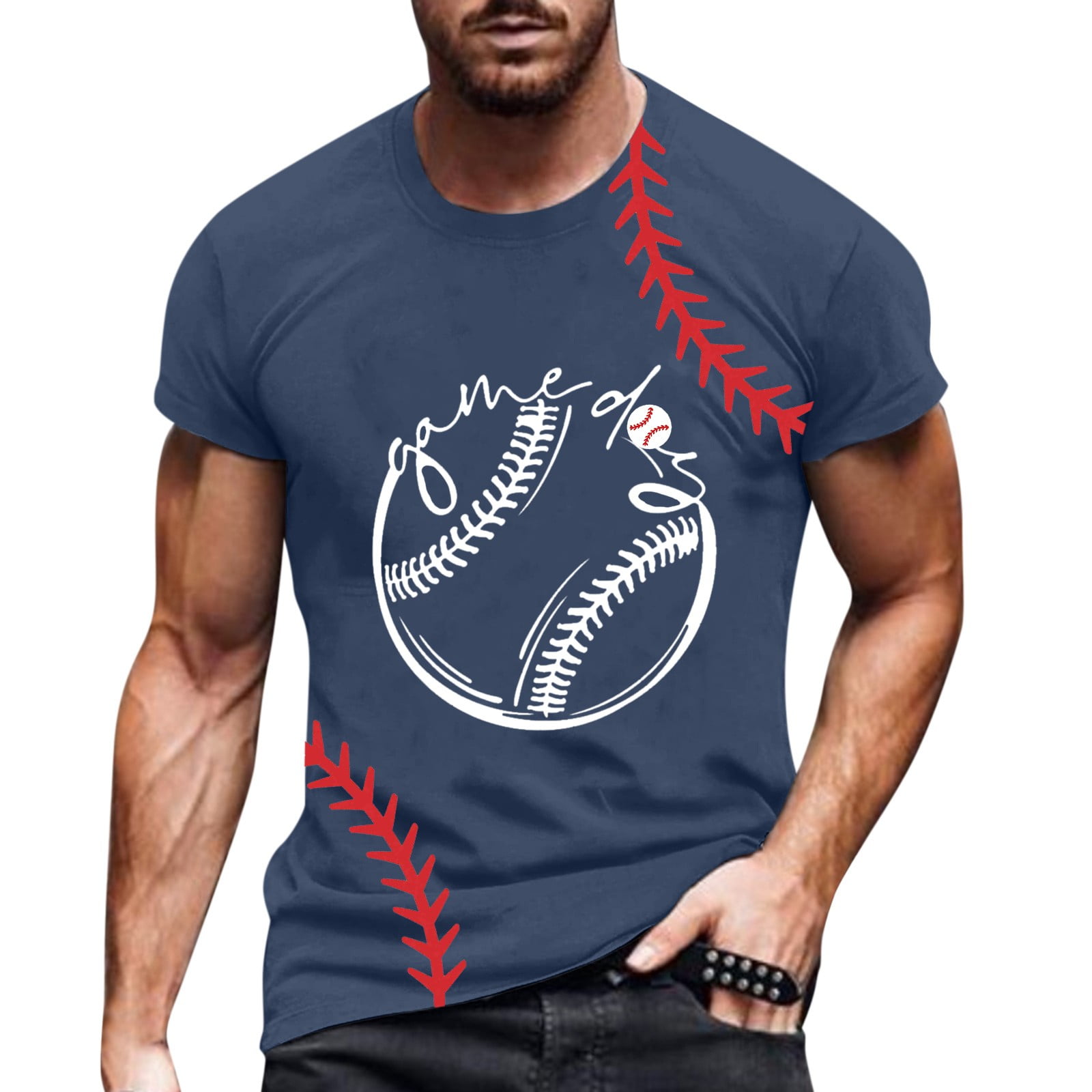 Click here for Luogenli Male T-Shirts For Mens Baseball Tee 2025... prices