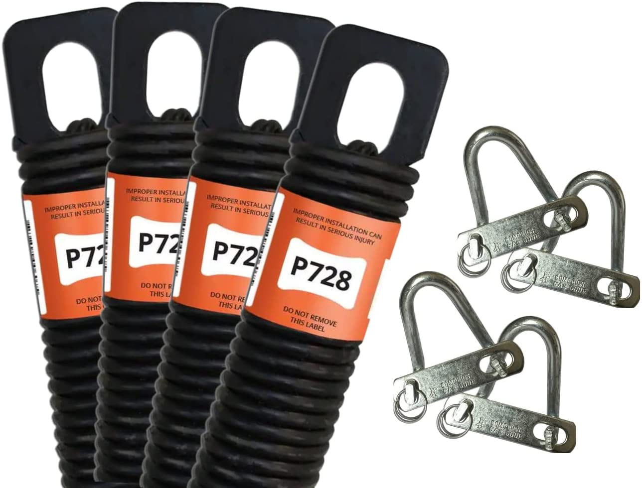 Ben's 4PCS P728 28-Inch Plug-End Garage Door Spring (.177" #7 Wire ...