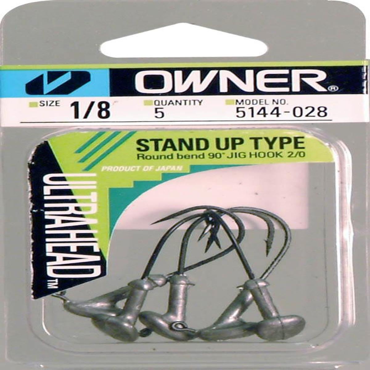 OWNER ULTRAHEAD STANDUP JIG HEAD LURE 1/8 OZ. 5 per HOOKS 5144-028 ...