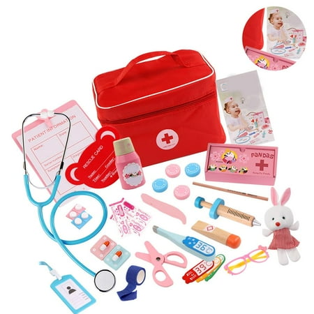 Wooden Doctors Kit Educational Pretend Play Medical Educational Kid ...