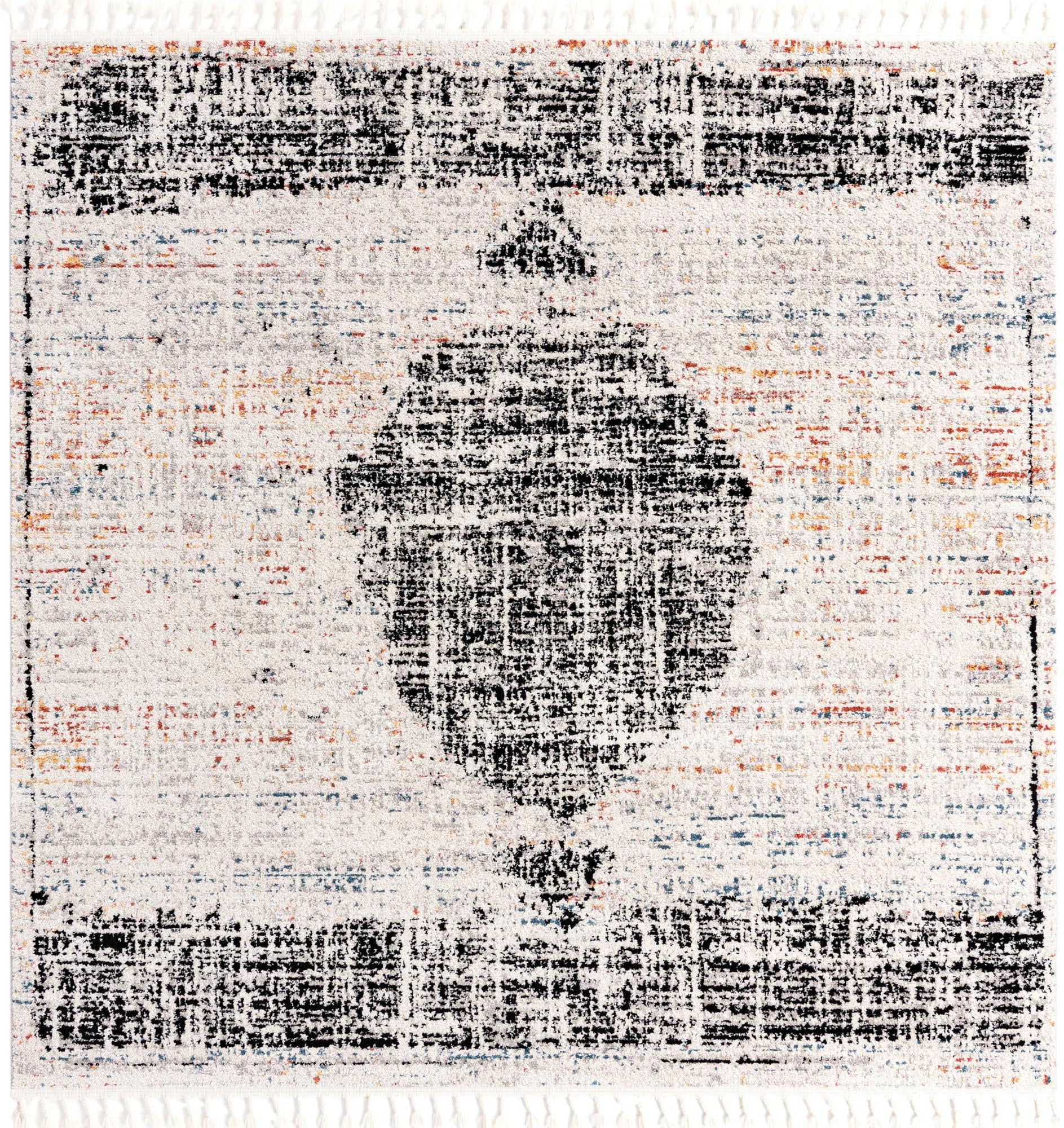 Rugs.com Aramis Collection Rug – 8 Ft Square Ivory Medium Rug Perfect ...