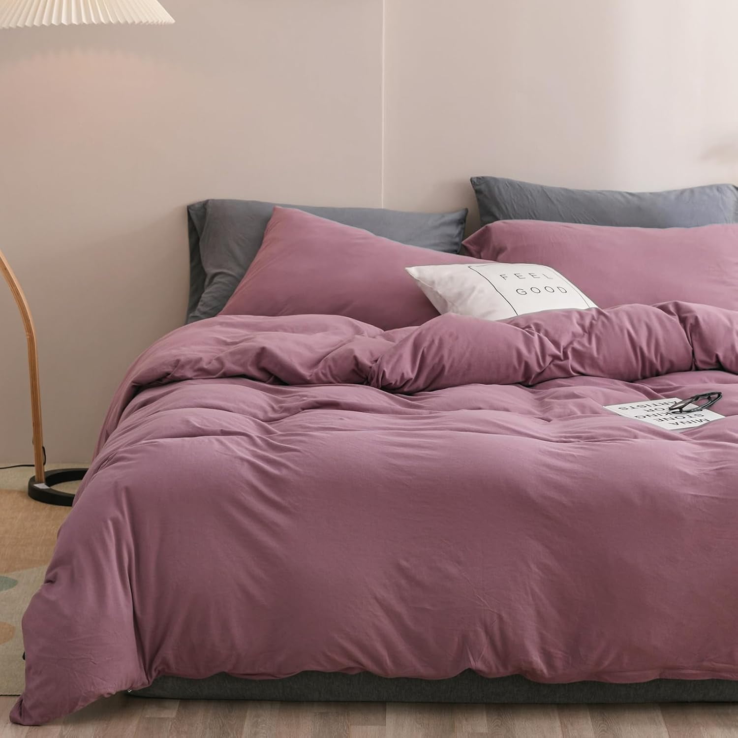 Click here for Siabc-Mauve 100 Jersey Knit Cotton Duvet Cover Set... prices