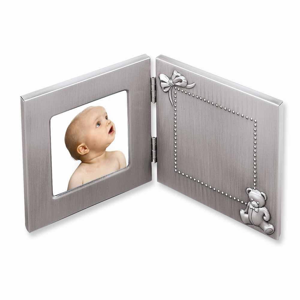 FB Jewels Pewter Finish Hinged Baby 3x3 Photo Frame - Walmart.com