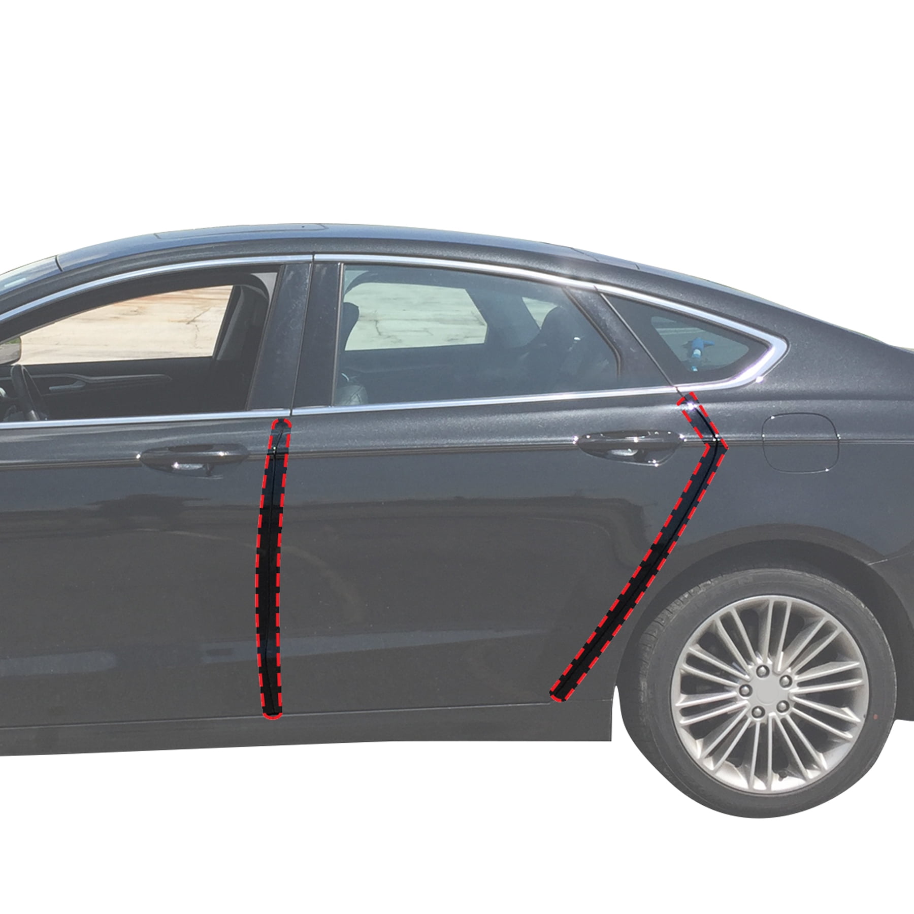 Red Hound Auto Door Edge Lip Guards 2013-2018 Compatible with Ford ...