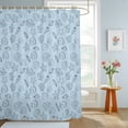 Bathroom Shower Curtain Summer Coastal Starfish Blue Shell Waterproof ...